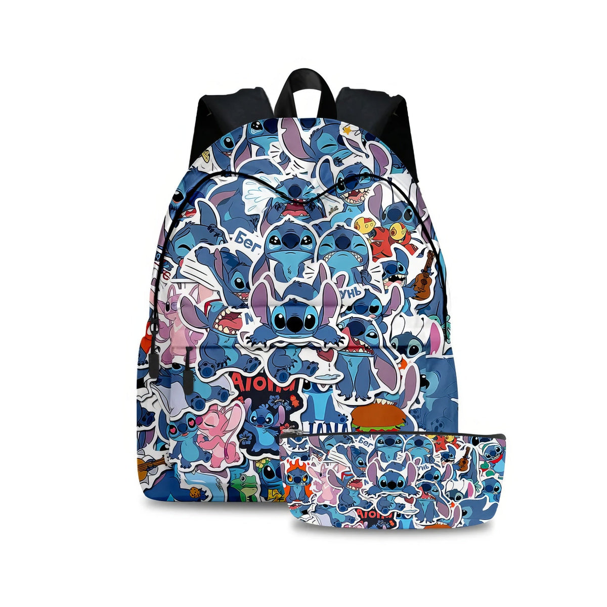 Stitch Backpack Primary and Secondary School Students Cartoon Cute School Bag - Lusy Store LLC ...