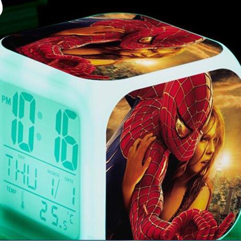 Spiderman Alarm Clock - Color Changing LED Kids Alarm Clock B103| Lusy Store