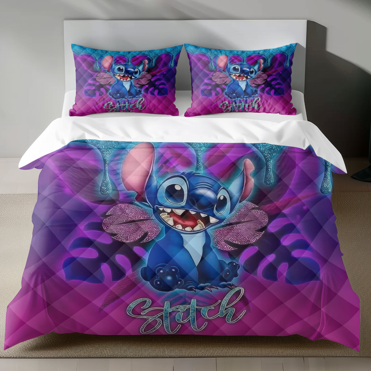 Stitch Bed Set - Lilo and Stitch Bedding Set/Quilt Set - Luxury Vintag ...