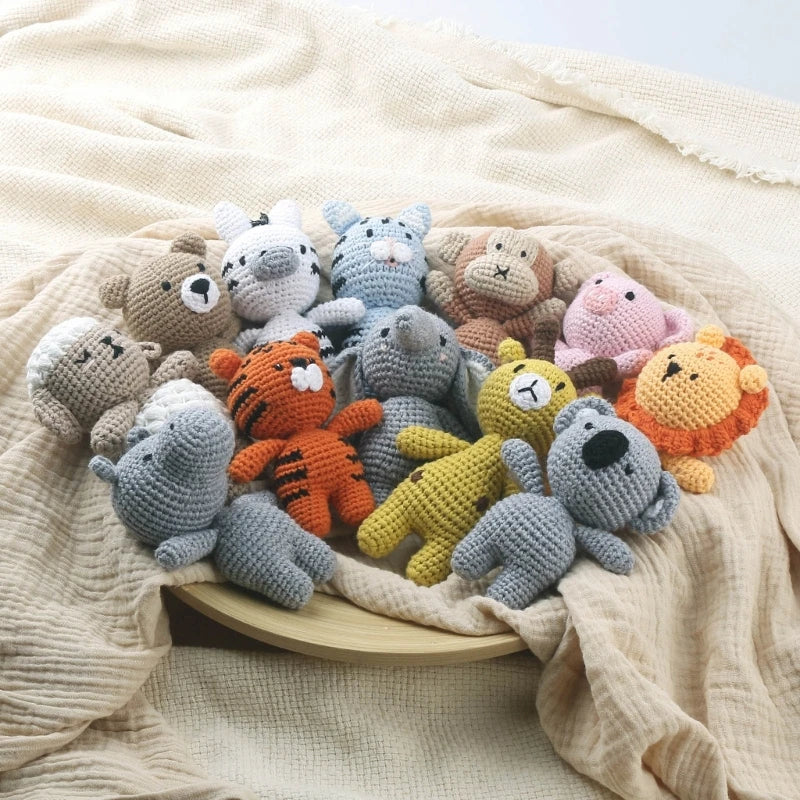 Monkey Plush Toy – Handmade Crochet Wool Stuffed Animal, 2.4" – Lusy S ...