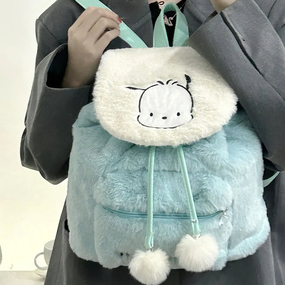 Hello Kitty Backpack Kuromi Y2K My Melody Pochacco Plush Bag Korean ...