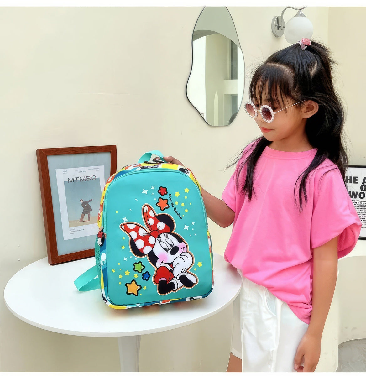 Minnie Backpack - Mickey and Minnie Childrens Backpack Multifunctional ...