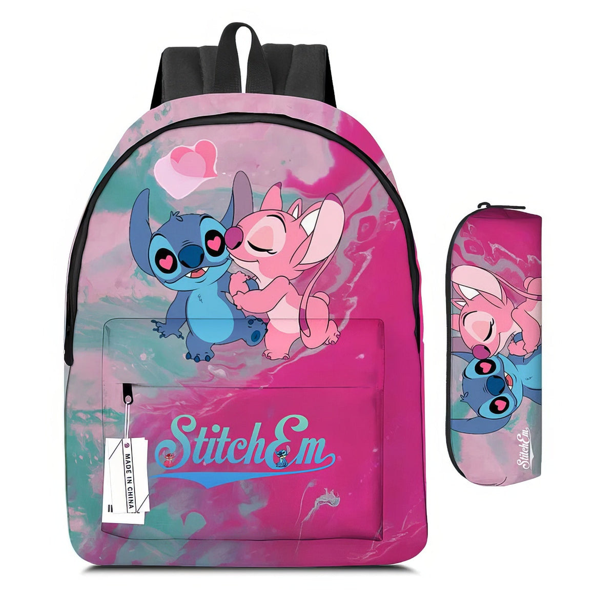 Stitch Backpack Primary and Secondary School Students Cartoon Cute ...