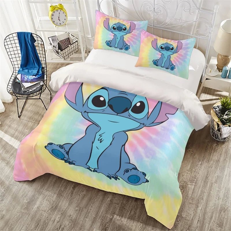 Stitch Bedding Sets Cute Anime Cartoon Duvet Cover Soft Bedroom Decor ...