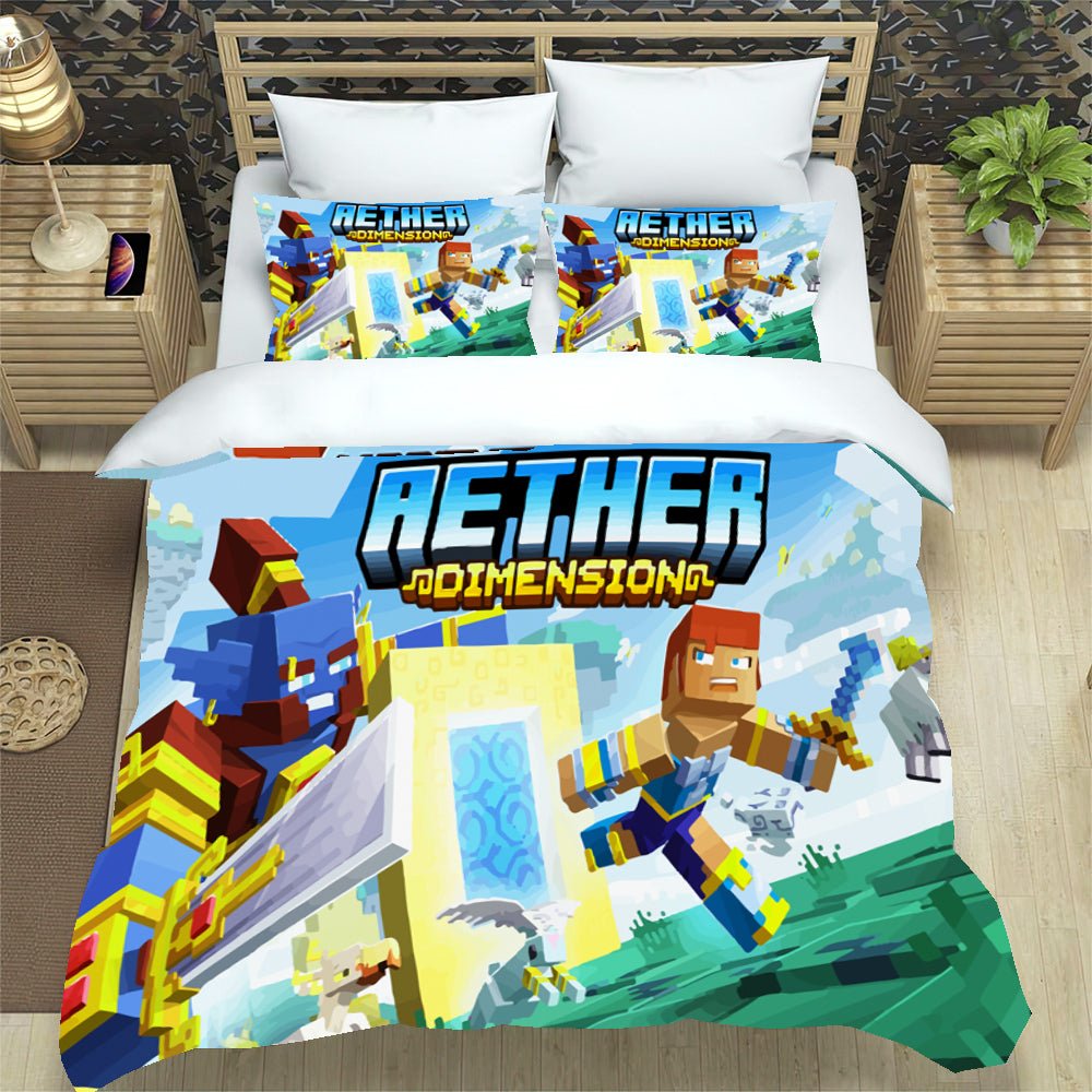Aether Minecraft Bed Sheets Colorful Duvet Covers Twin Full Queen King ...