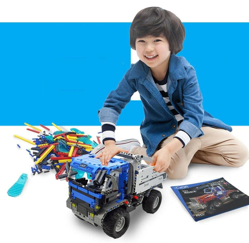 Cada Blocks 638Pcs RC Remote Control Dump Truck Building Blocks Compatible City Technic Car ...