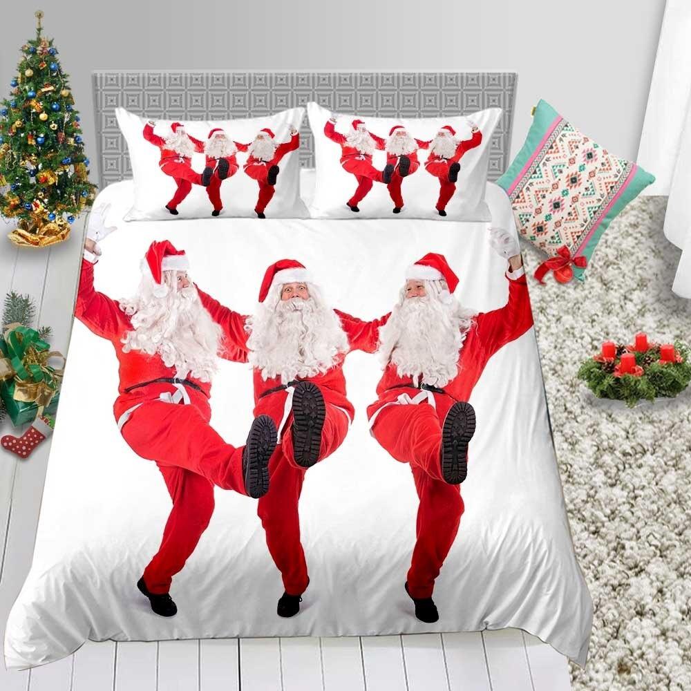 Christmas Bedding Sets 3D Fashion Cute Santas Queen Twin Full Single B ...