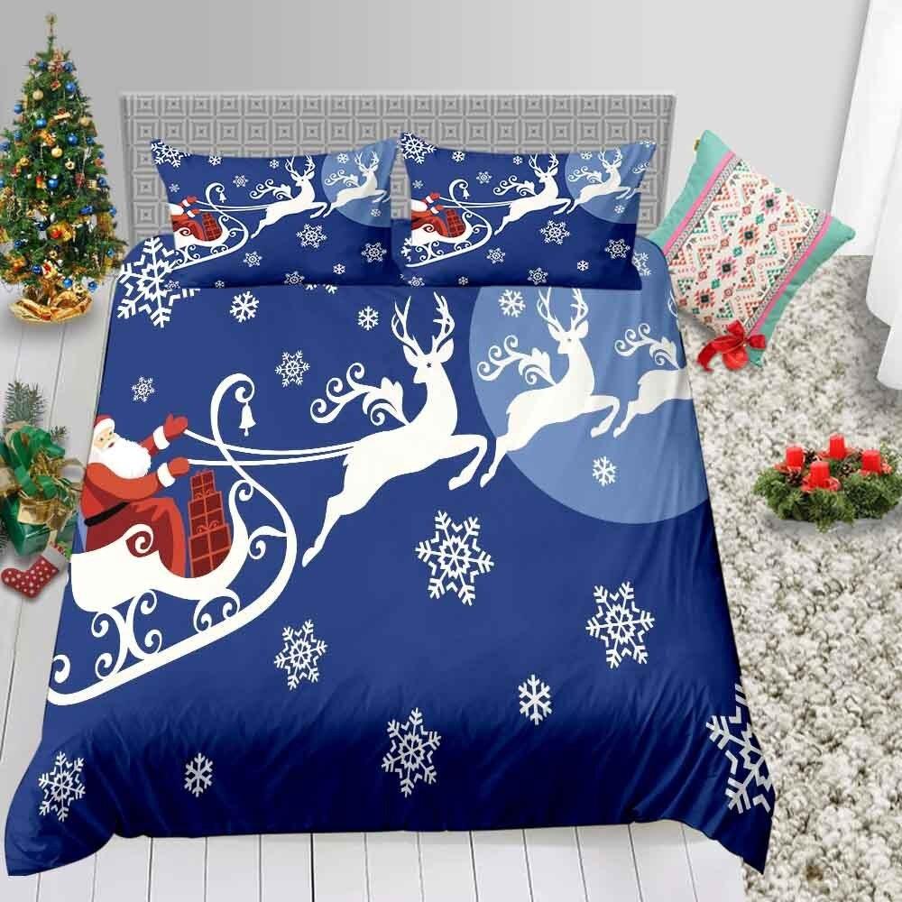 Christmas Bedding Sets 3D Fashion Cute Santas Queen Twin Full Single B ...