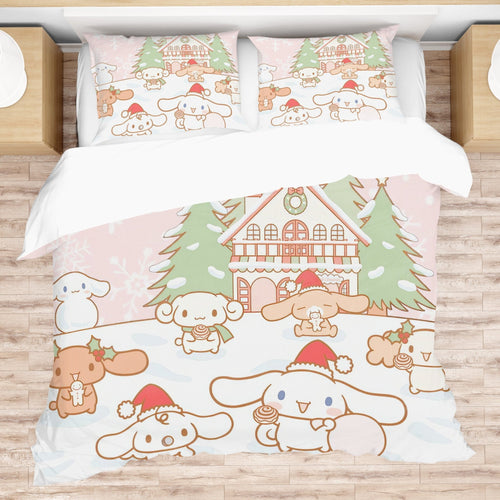 Cinnamoroll Bed Set - Cozy Quilted Bedding for Holiday Comfort| Lusy Store