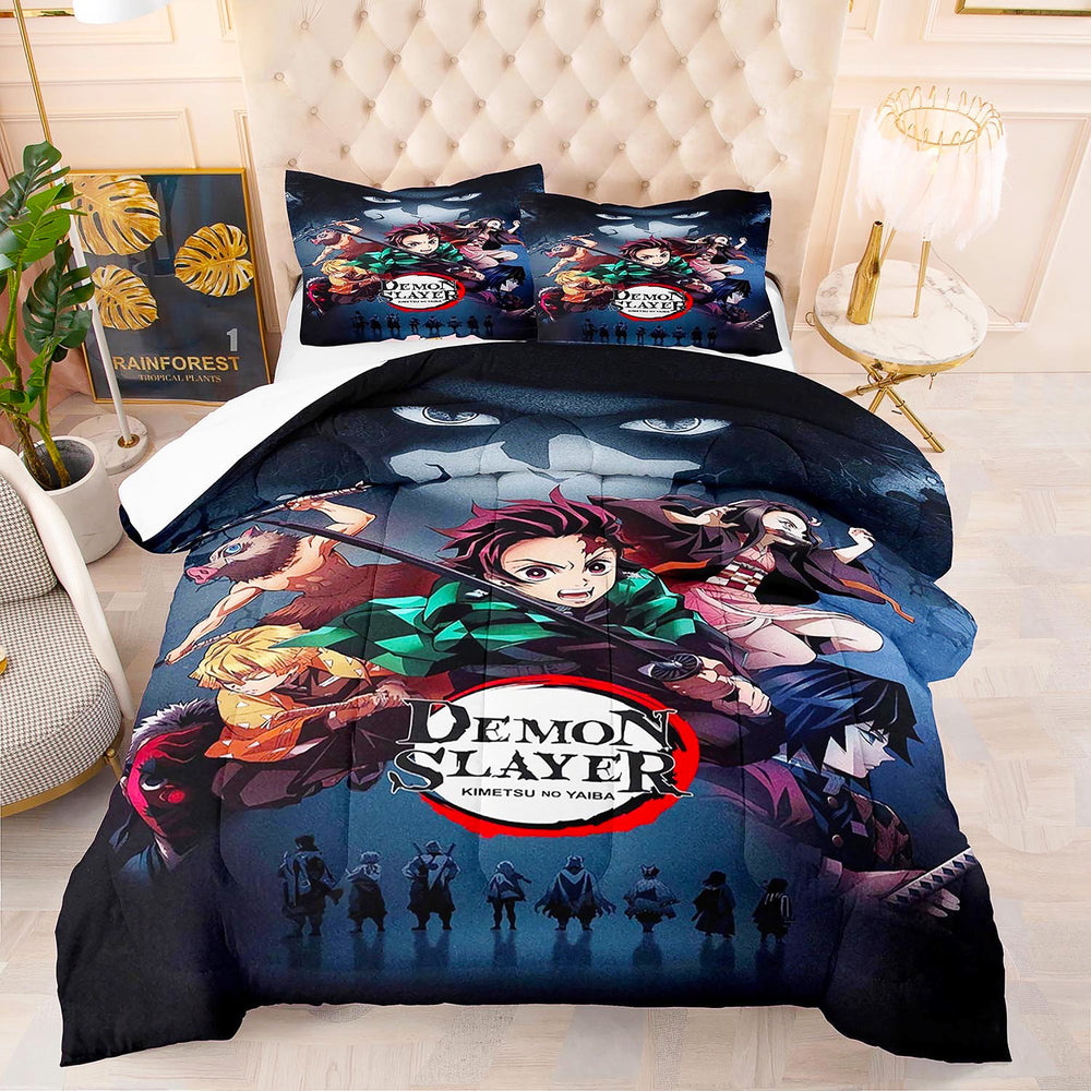 Demon Slayer Movie Bedding Kochou Shinobu Cosplay Quilt Set Cover D588 ...
