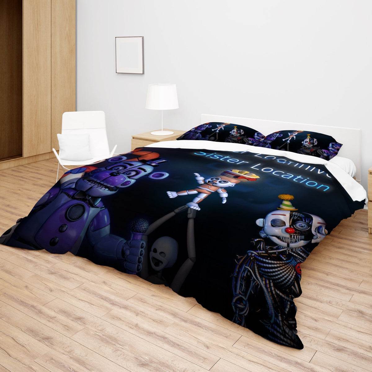 FNaF Bedding Set 3D Quilt Set Sister Location Cute Horror Game Bed ...