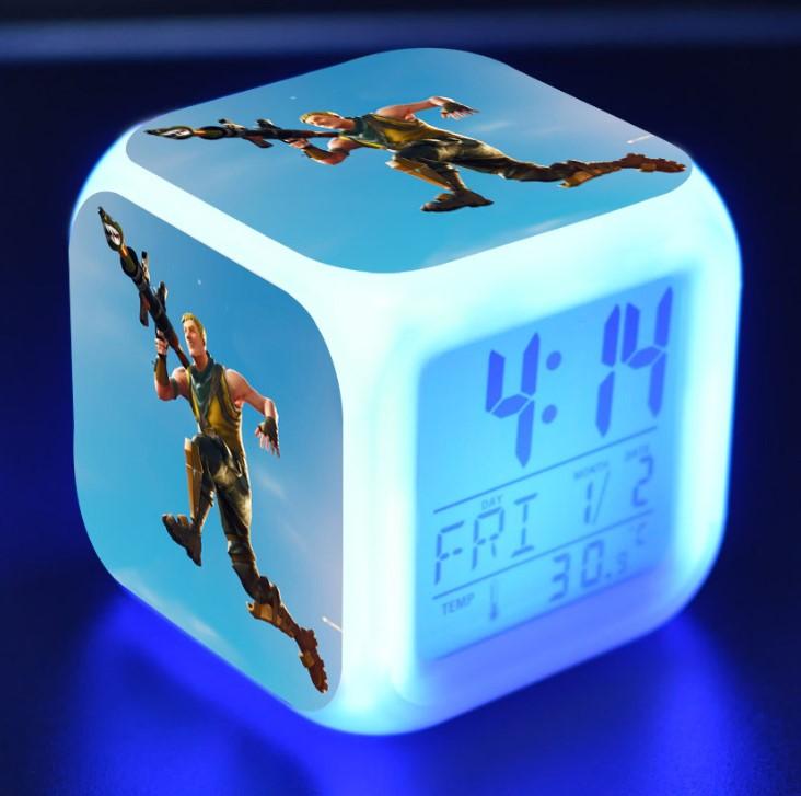 Fortnite Alarm Clock Colorful Light LED Great Gift For Kids T1527 ...