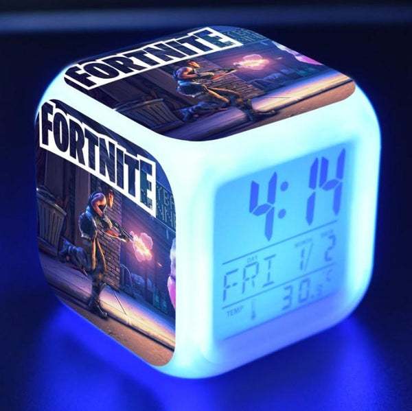 Fortnite Alarm Clock Colorful Light LED Great Gift For Kids T1528 ...