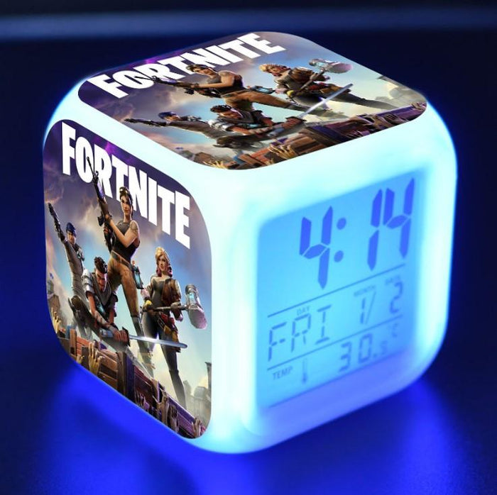 Fortnite Alarm Clock - Colorful LED Light Great Gift for Kids T1530 ...