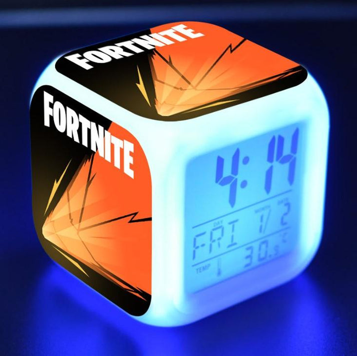 Fortnite Alarm Clock Colorful Light LED Great Gift For Kids T1531 ...