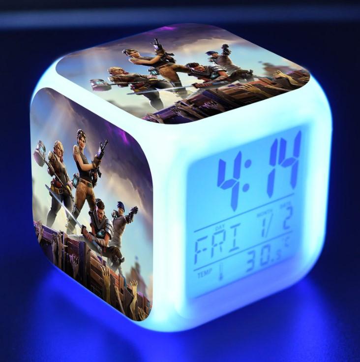 Fortnite Alarm Clock Colorful Light LED Great Gift For Kids T1531 ...