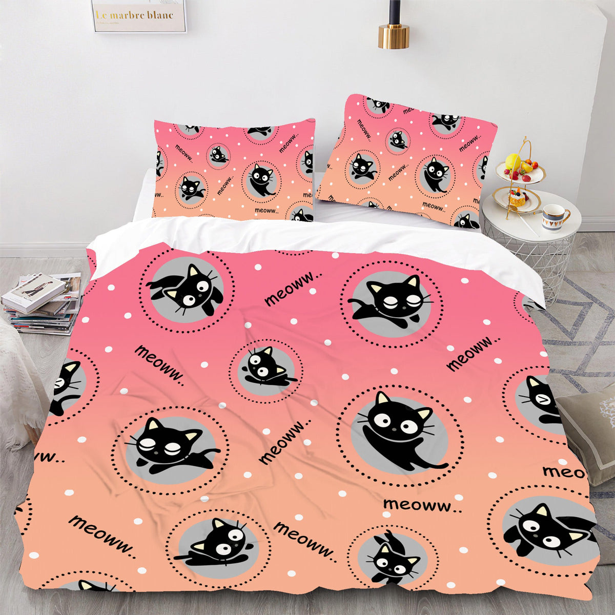 Chococat Bed Set Cute Sanrio Bed Linen Sheets Cartoon and Quilt Set ...