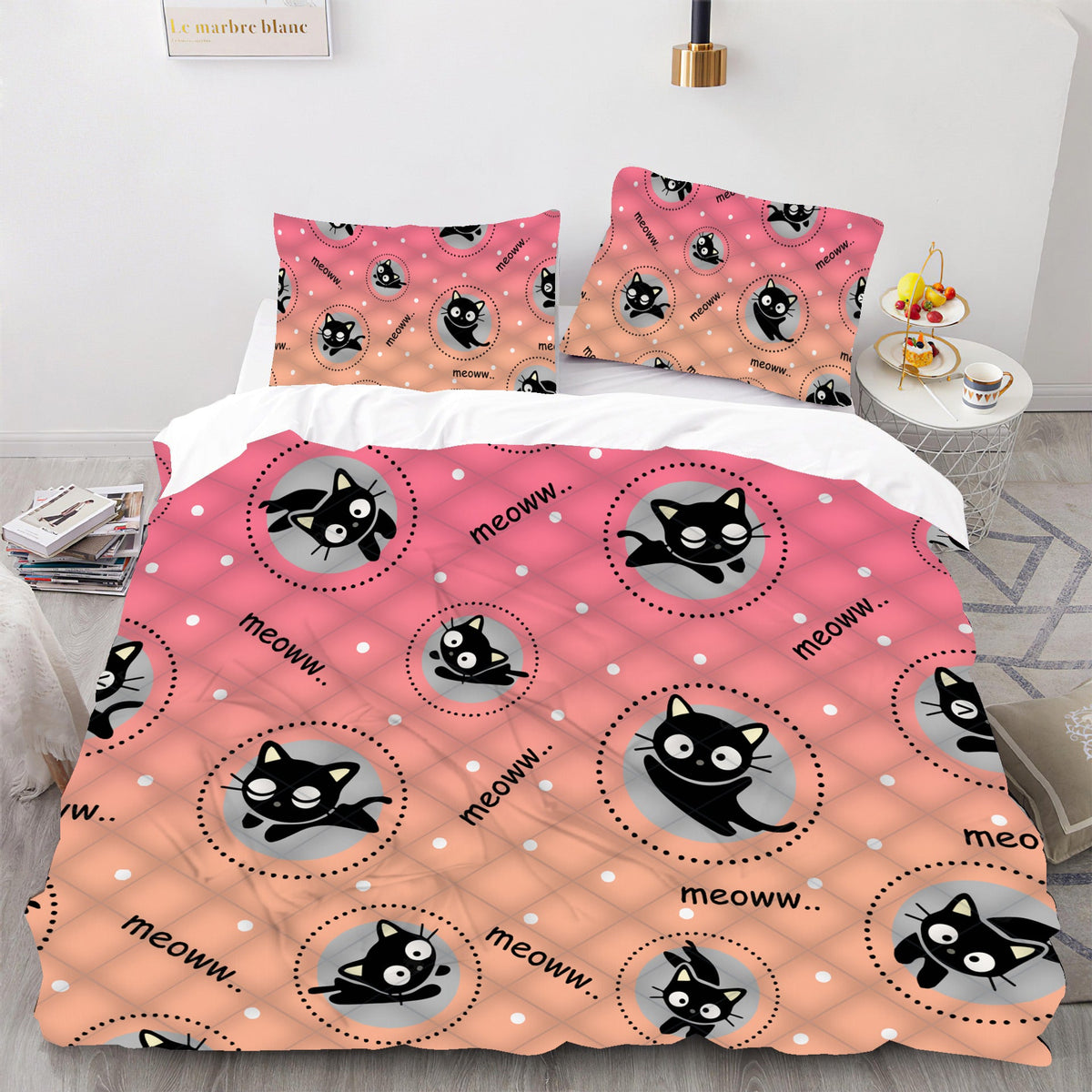 Chococat Bed Set Cute Sanrio Bed Linen Sheets Cartoon and Quilt Set ...