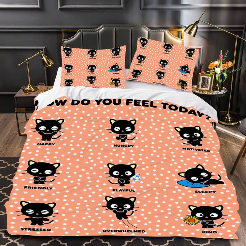 Chococat Bed Set Cute Sanrio Bed Linen Sheets Cartoon and Quilt Set ...