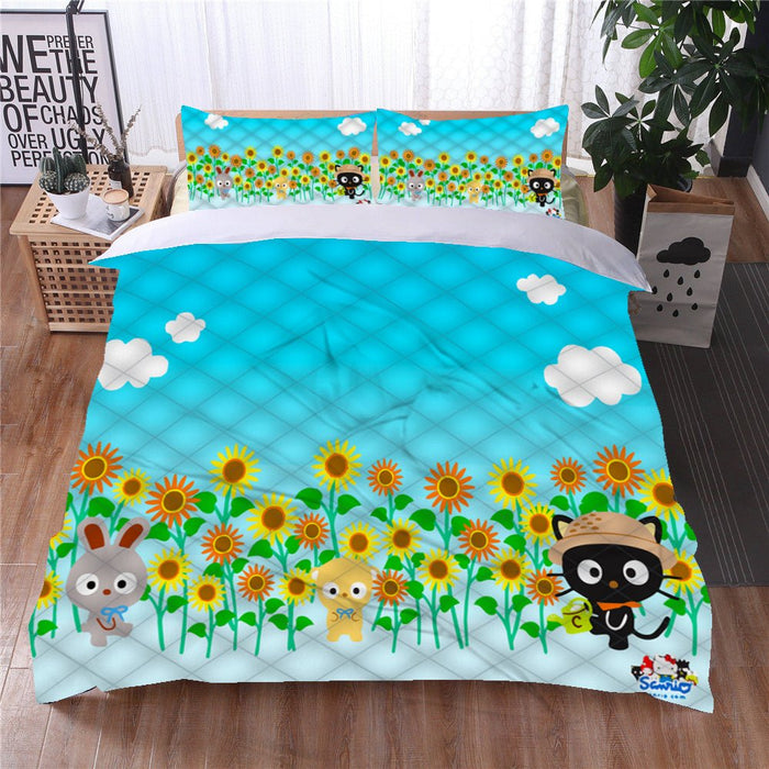 Chococat Bed Set Cute Sanrio Summer Bed Linen Sheets Cartoon and Quilt ...