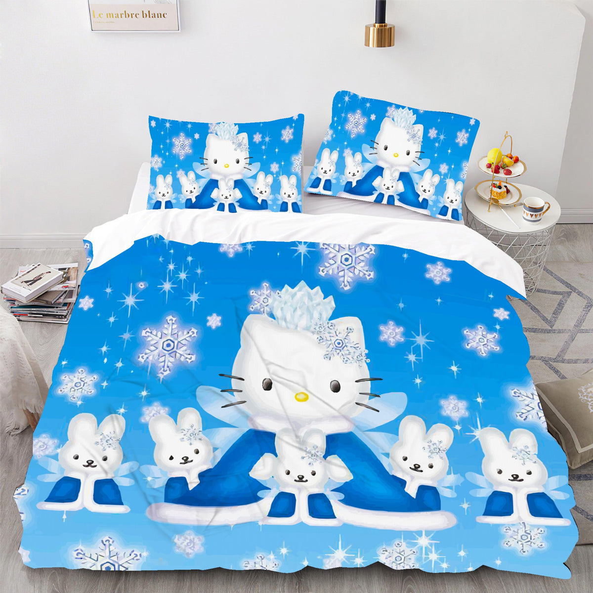 Hello Kitty Bed Set Princess Bedding Cute Cartoon Bed Linen Comforters ...