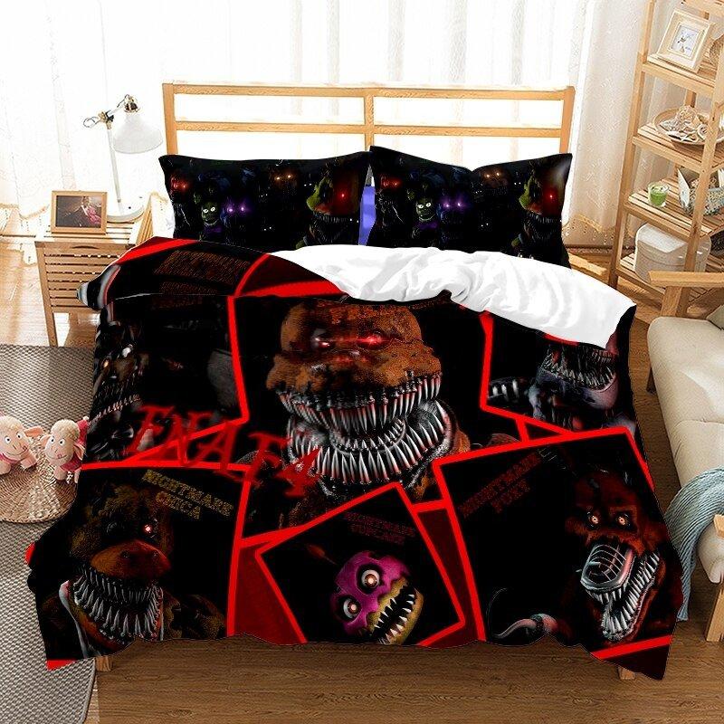 Luxury Bedding Sets Five Nights At Freddy's 3D Children Cartoon Queen ...