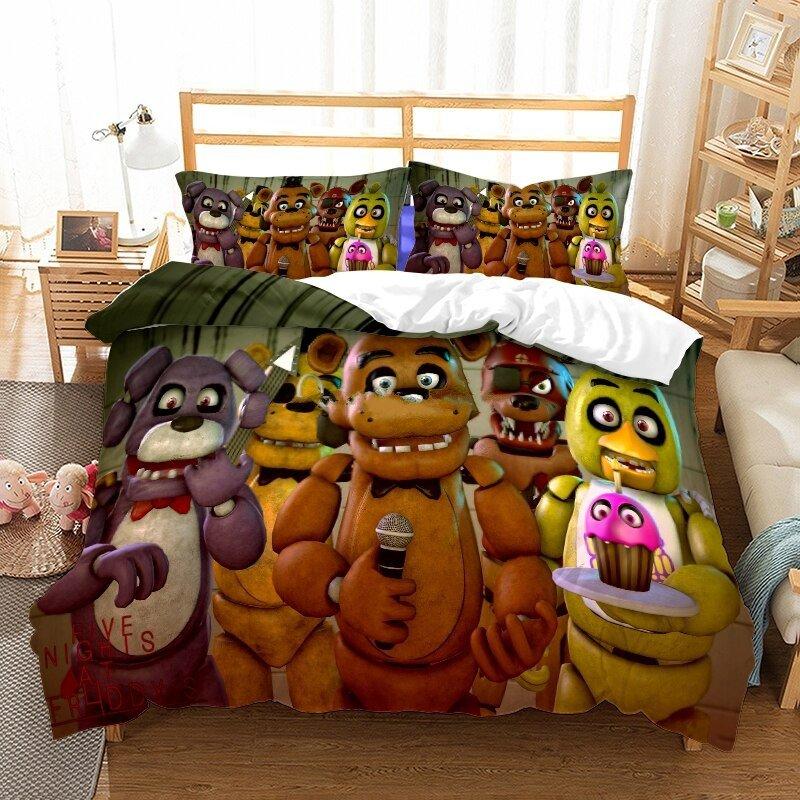Five Nights At Freddy's 3D Luxury Bedding Sets for Kids Queen King ...