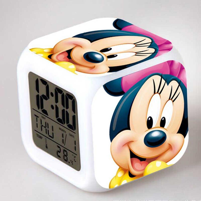 Mickey Mouse Alarm Clock - Digital LED Night Light for Kids Bedroom ...