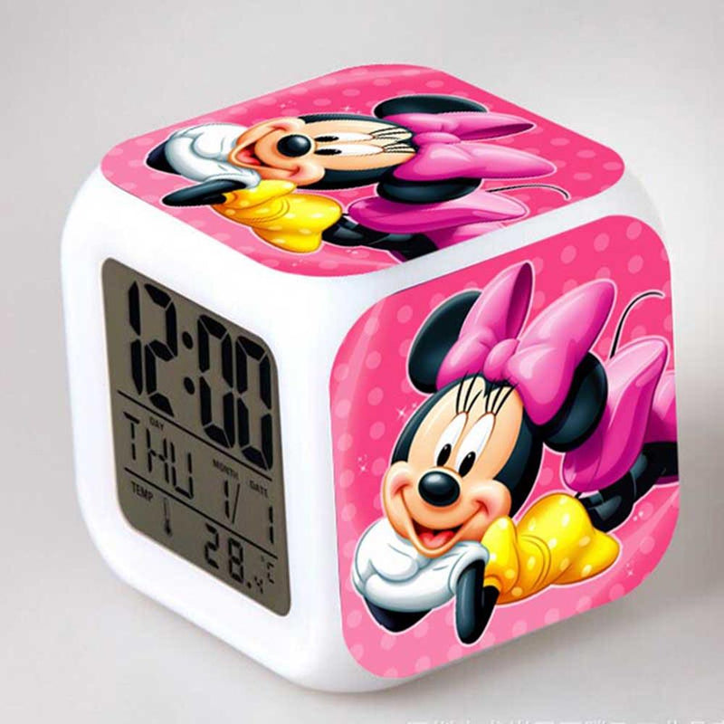 Mickey Mouse Alarm Clock - Digital LED Night Light for Kids Bedroom ...