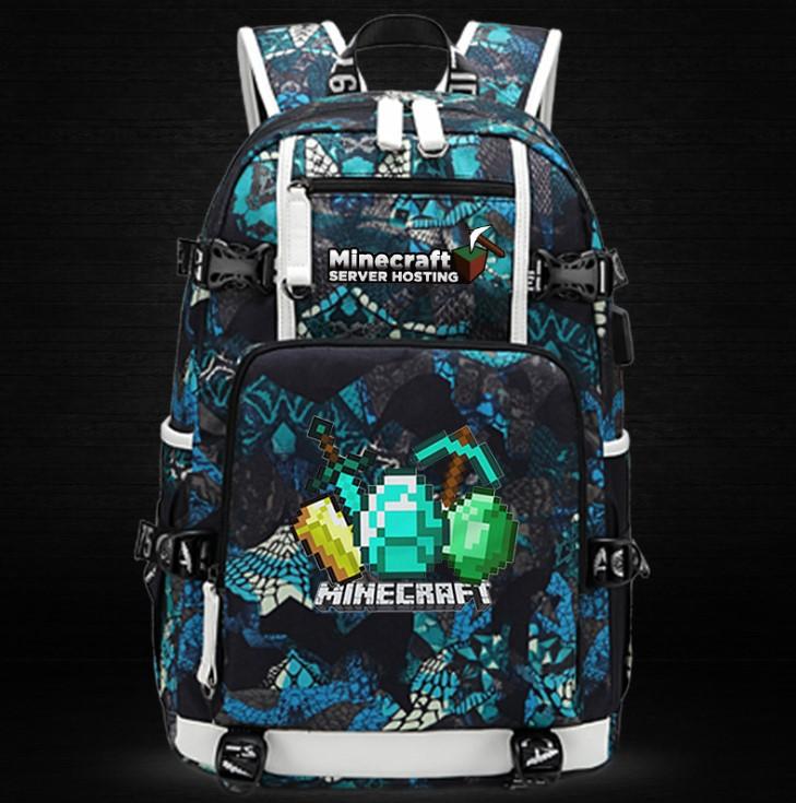 Minecraft Backpack Creeper Backpack Unique Premium Quality| Lusy Store