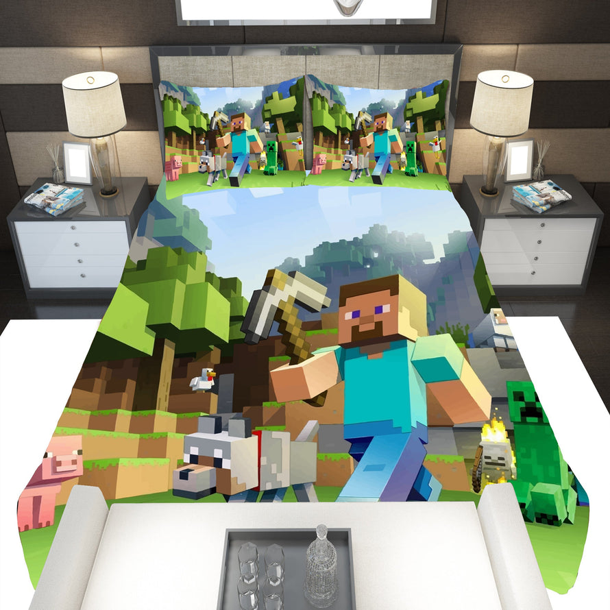 Minecraft Bedding| steve minecraft| Lusy Store LLC