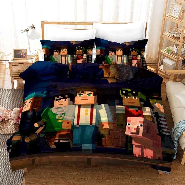 Minecraft Bedding Sets 3D Cotton Bedding Home Textile Quilt Cover ...