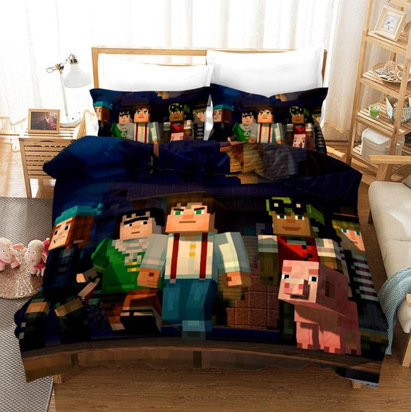 Minecraft Bedding Sets - 3D Cotton Quilt Cover for Home Textile| Lusy Store