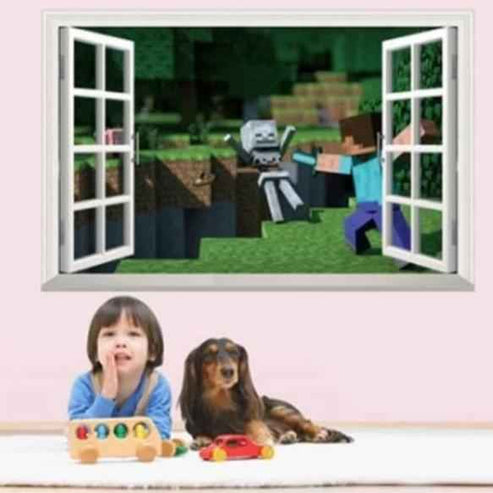 Minecraft Wall Stickers For Kids Room Decal Home 3D – Lusy Store