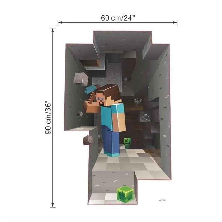 Minecraft Wall Stickers For Kids Room Decal Home 3D – Lusy Store