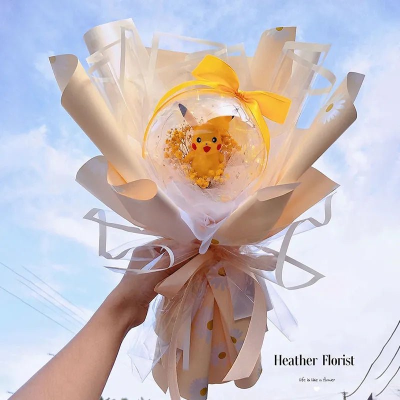 Pokemon Bouquet Pikachu Plush Bouquet Flower Surprise Gift - Lusy Store ...