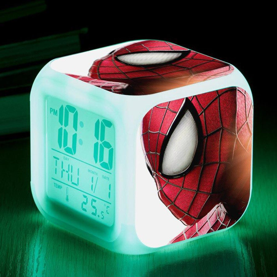 Spiderman Alarm Clock For Kids Bedroom Digital LED 7 Changed| Lusy Store